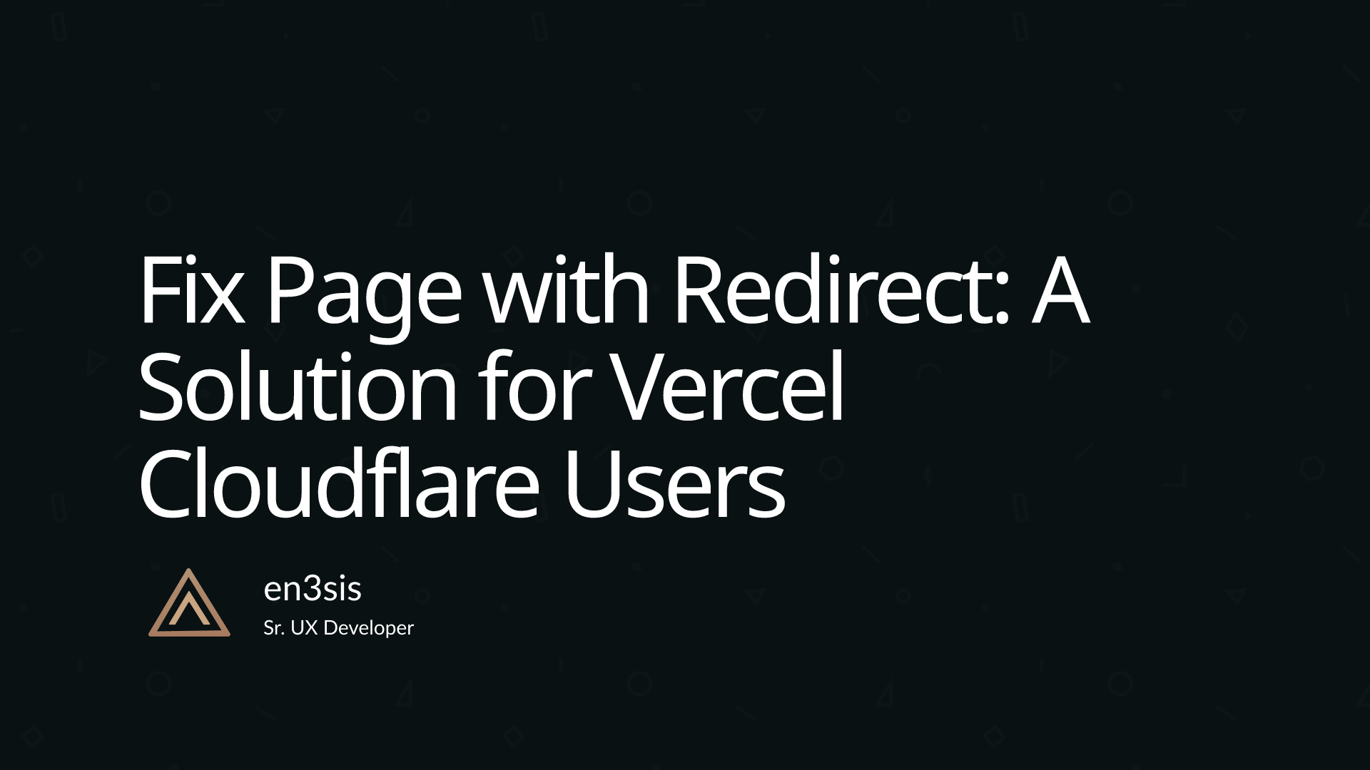 Fix Page With Redirect A Solution For Vercel Cloudflare Users Sorin Curescu